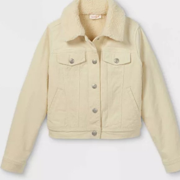 Cat & Jack | Jackets & Coats | New Cat Jacket All Sherpa Lined Cream ...